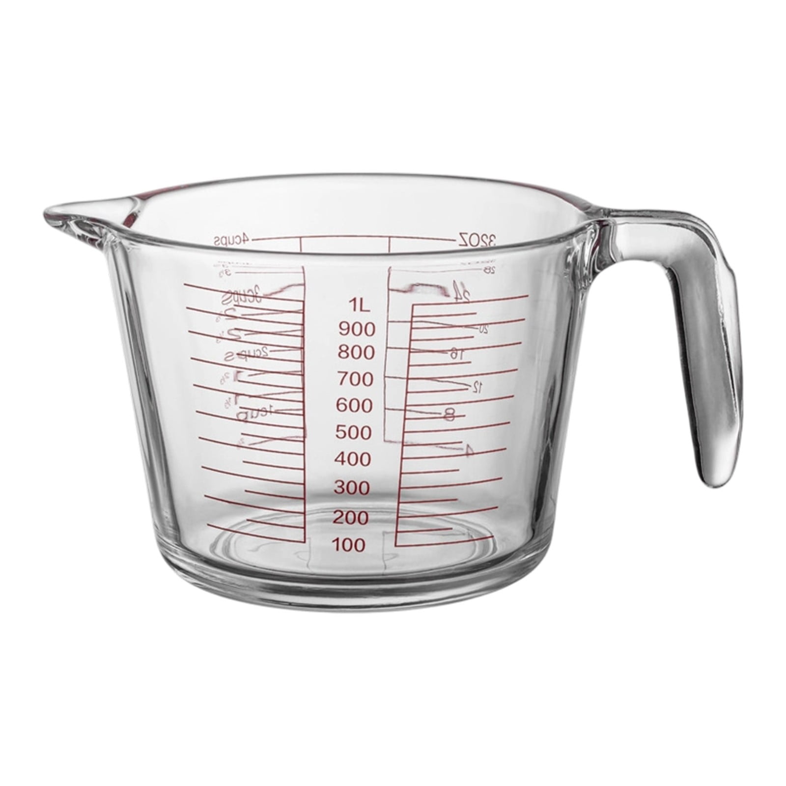 1000ml Glass Measuring Cup, Heatproof Borosilicate Kitchen Jug with ...