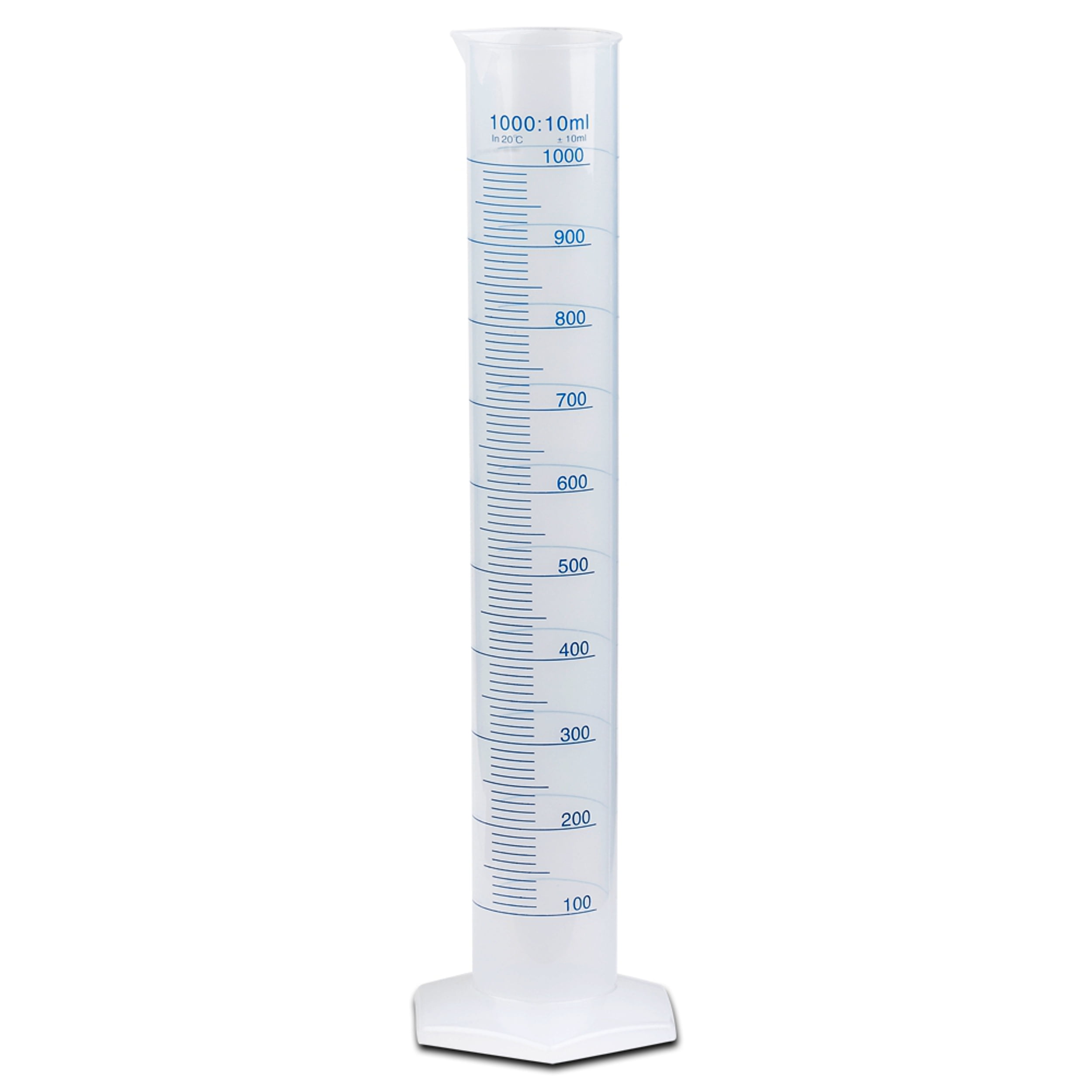 1000ml Graduated Cylinder, Polypropylene, Printed Graduations, Karter ...