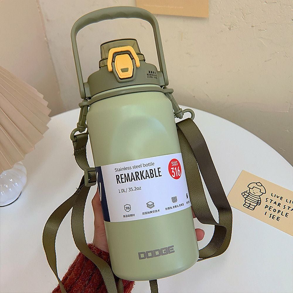 1000ml Insulated Stainless Steel Portable large Capacity Straw Cup ...