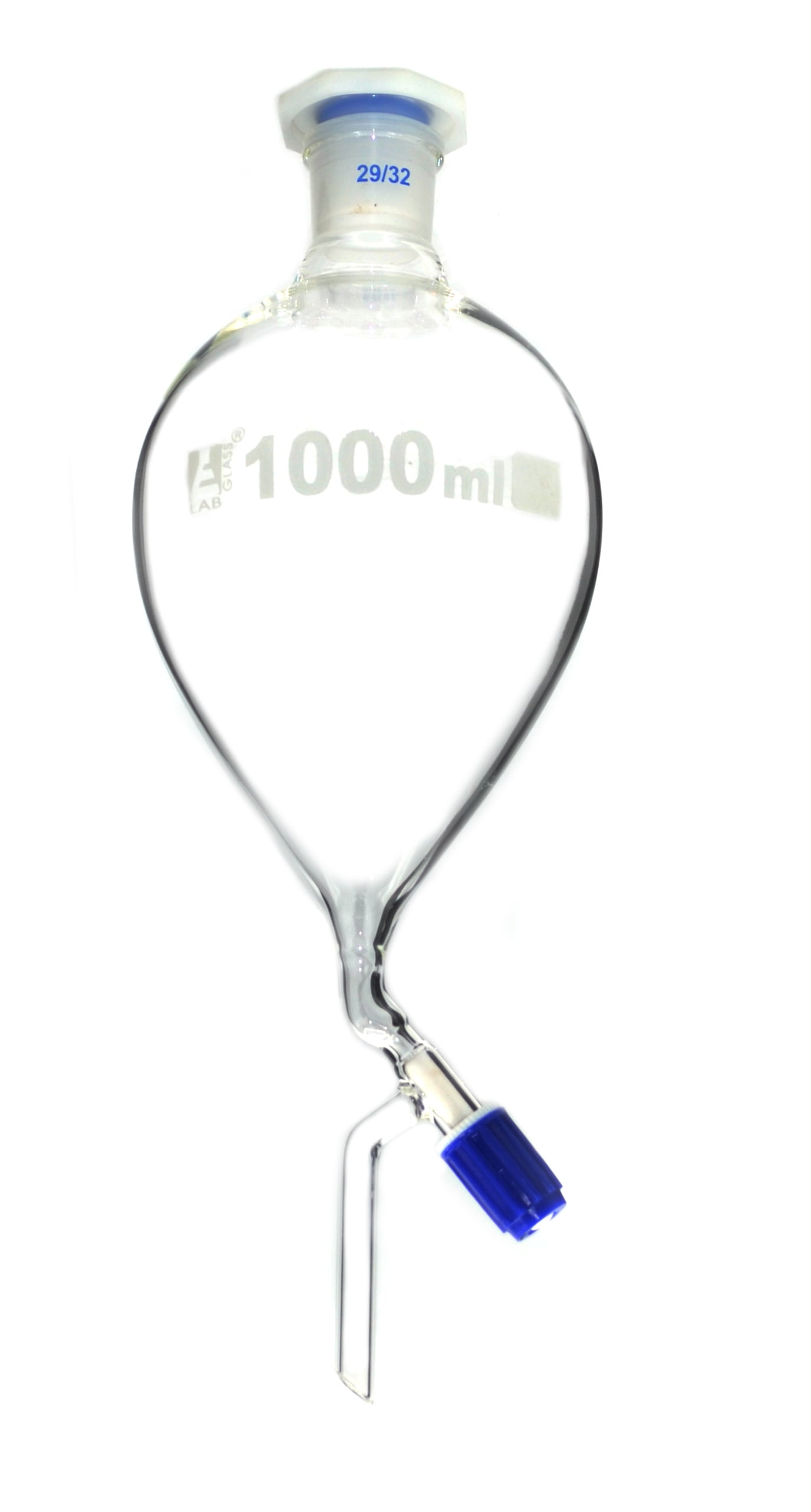 1000ml Separating Funnel - Pear Shaped Borosilicate Glass - Rotaflow ...