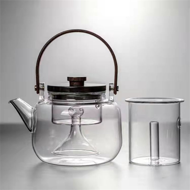 1000ml Steam Boil Dual-purpose Glass Teapot Large Capacity Heat ...