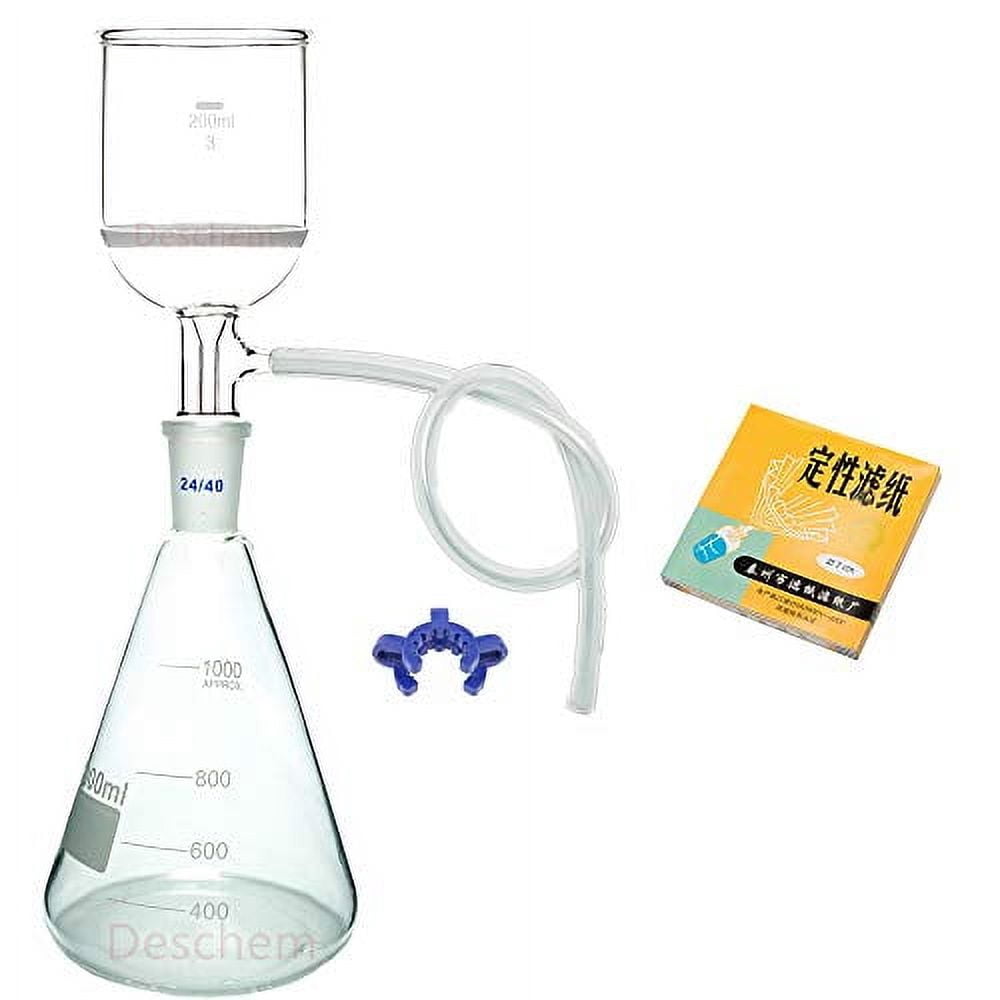 1000ml,Suction Filtration Device,200ml Buchner Funnel,1L Erlenmeyer ...