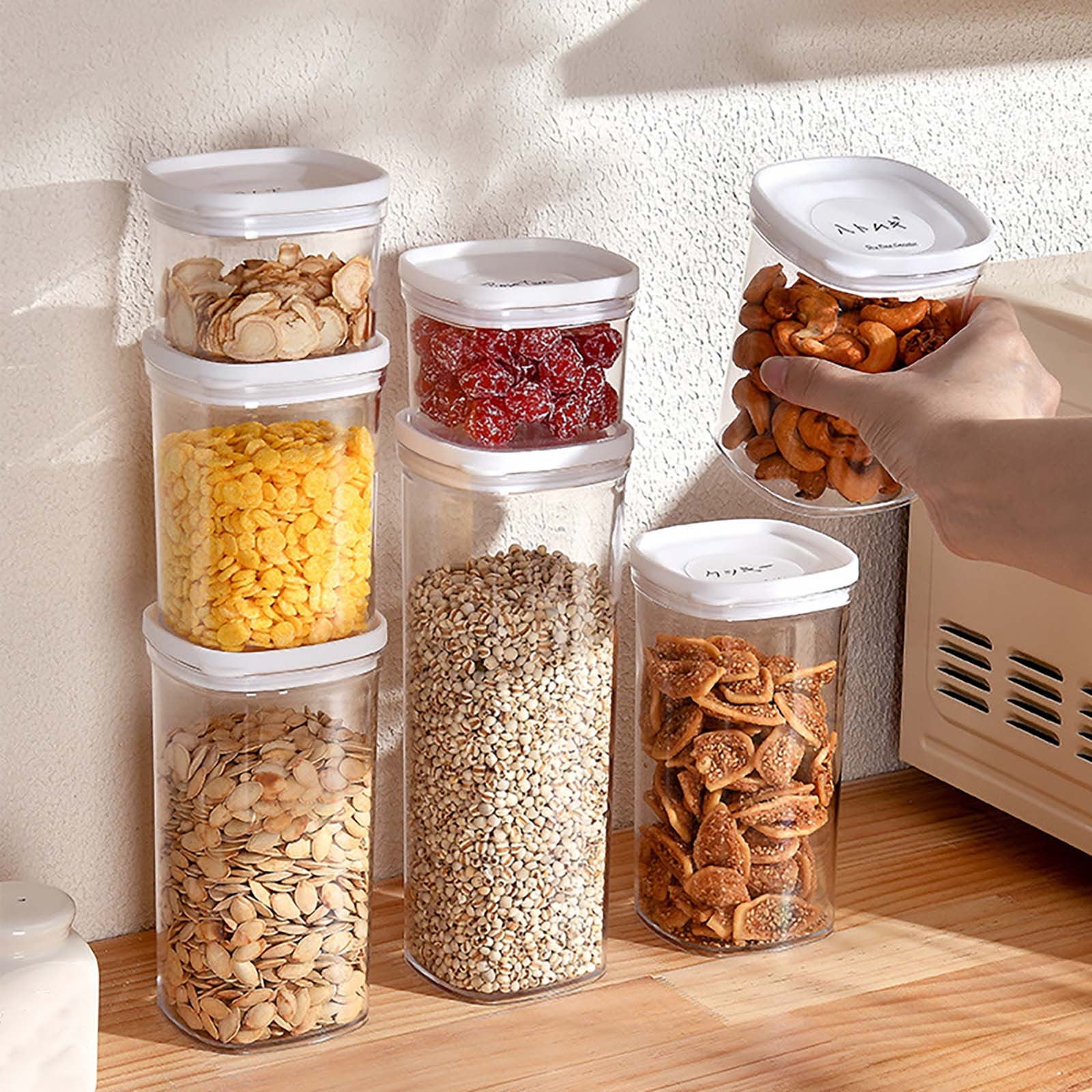 1000ml Transparent Food Storage Containers with Sealed Lids, Kitchen ...