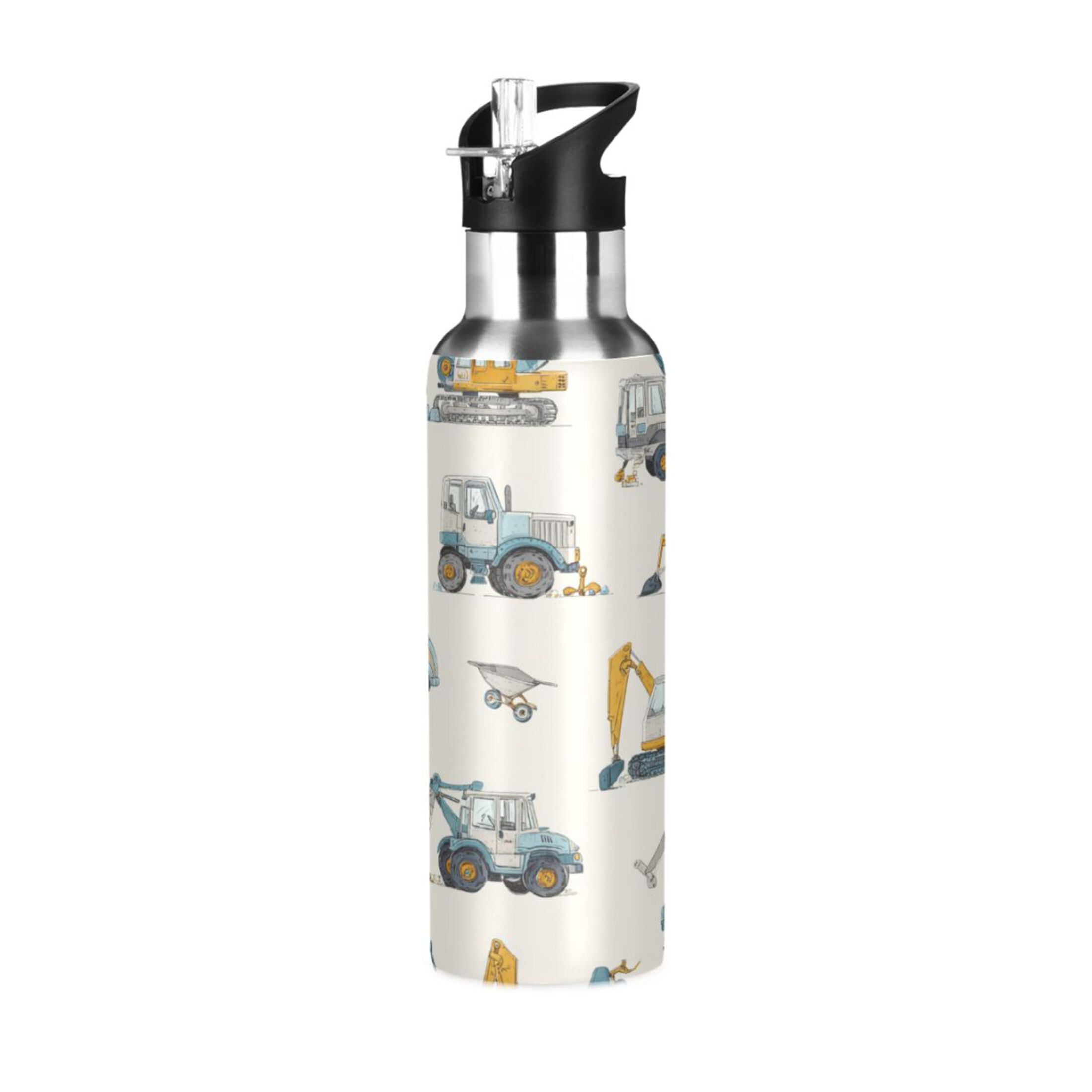 1000ml Vacuum Insulated Sports Water Bottle with Foldable Straw ...