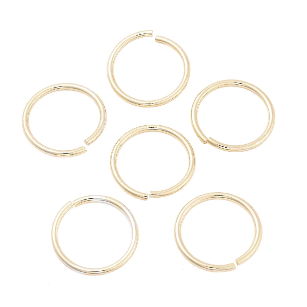 1000pc Aluminum Open Jump Rings Round Ring Light Gold 24x2mm Inner ...