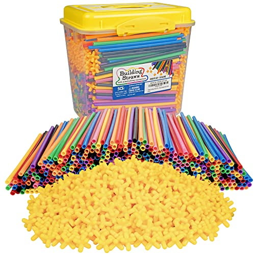 1000pc Building Straws & Connectors Set for Kids - STEM Educational ...