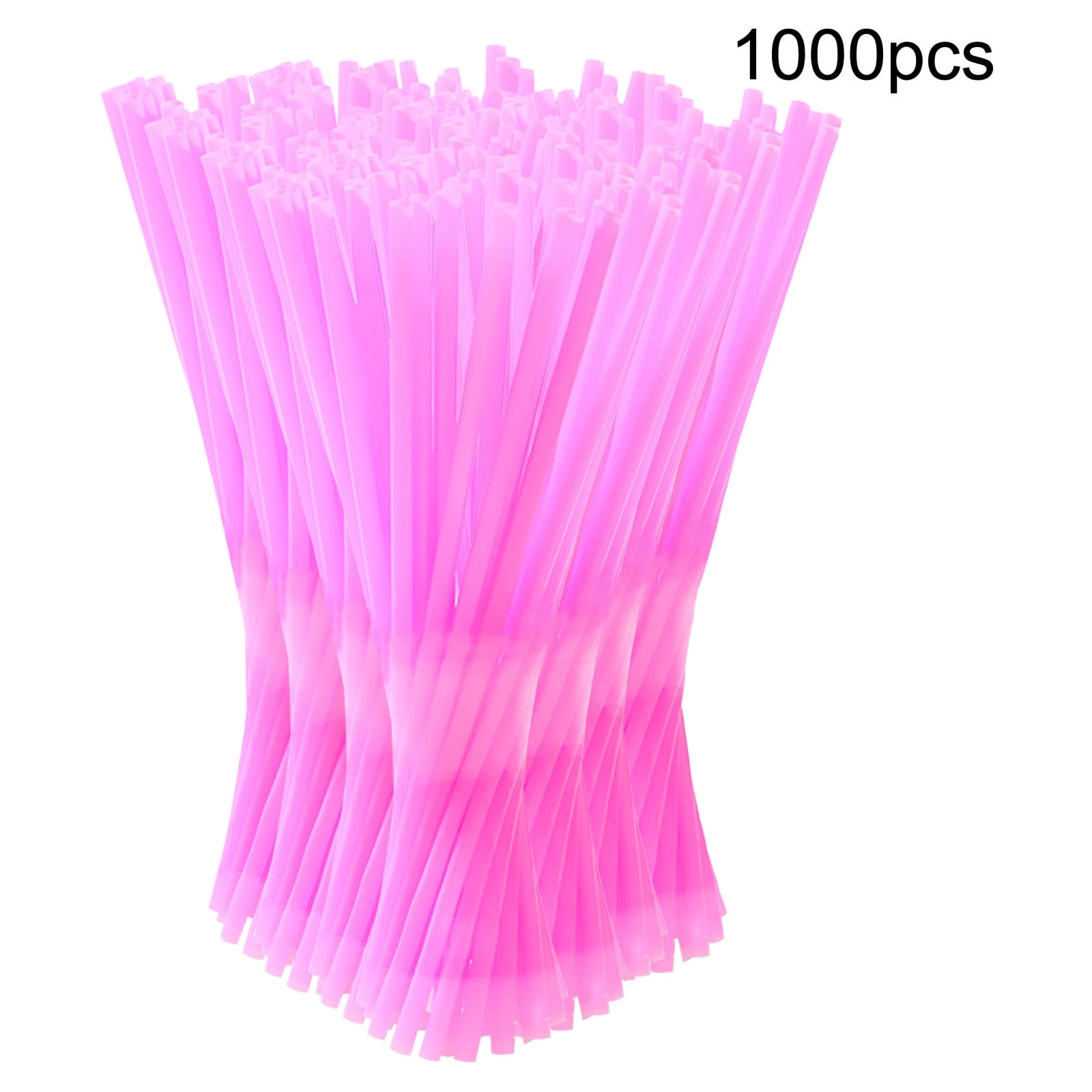 1000pc DIY Colored Straw Set for Crafting, Disposable Plastic Straight ...