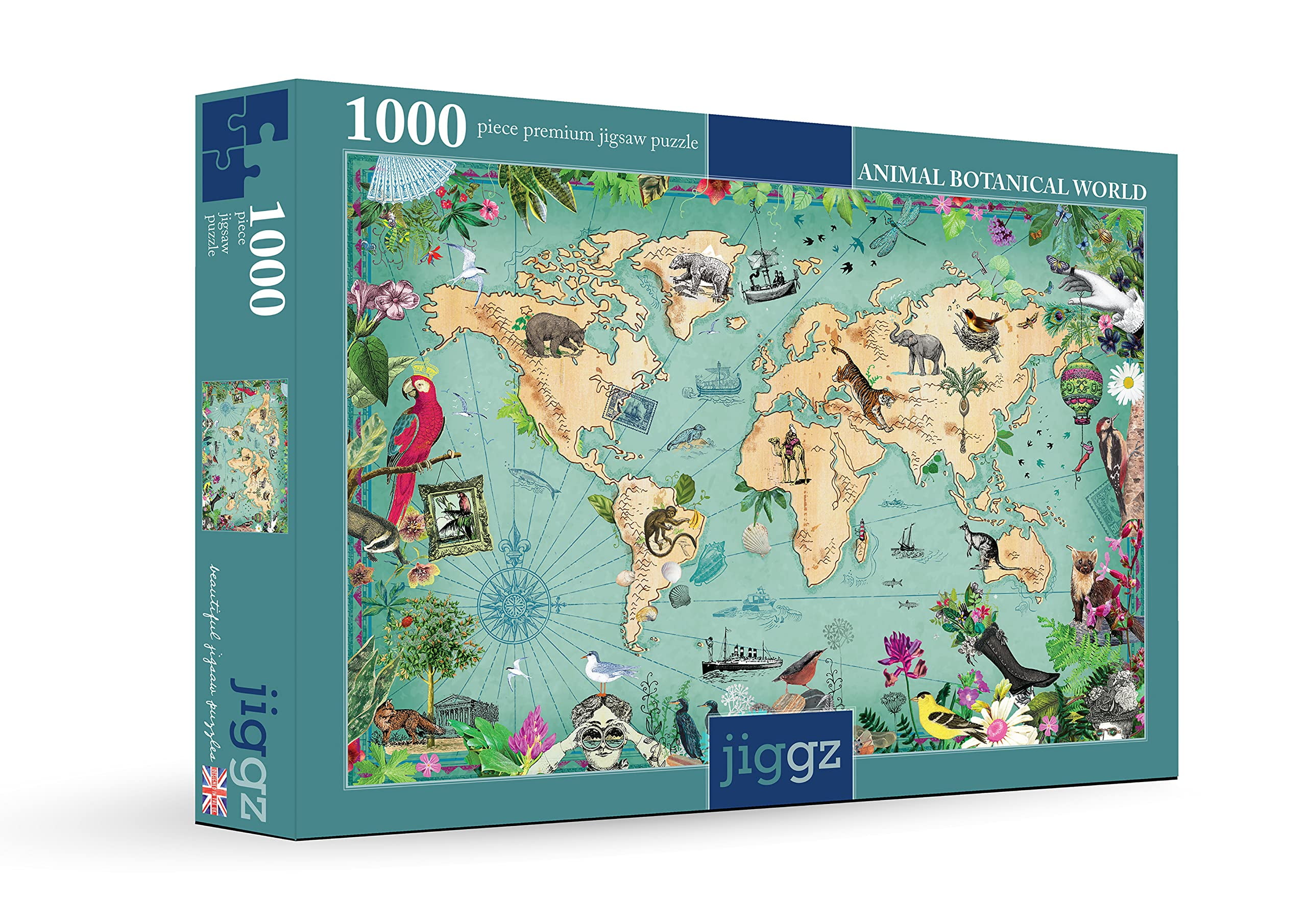 1000pc Jiggz World Map EC36 Premium Jigsaw Puzzle - Every Piece is ...