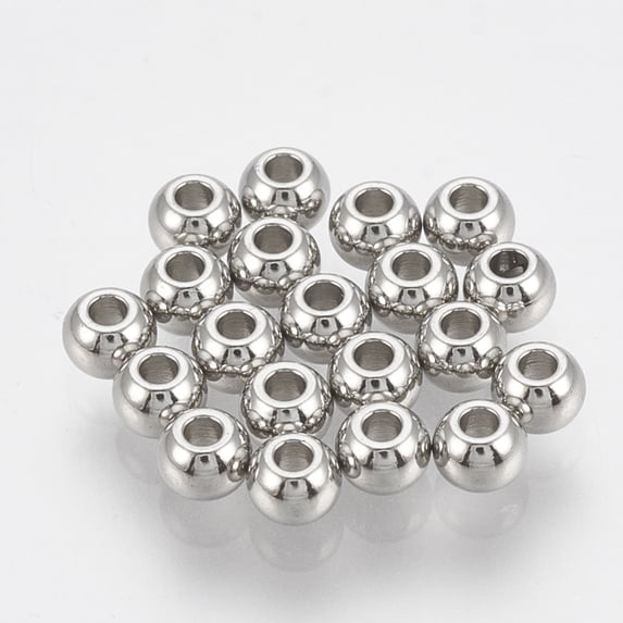 1000pc Resistant 201 Stainless Steel Spacer Beads Rondelle Stainless ...