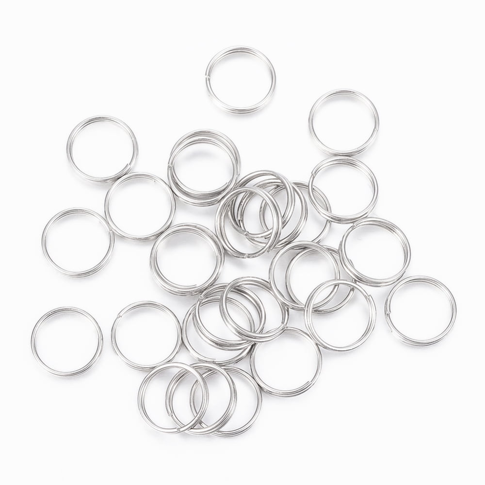 1000pc Resistant 304 Stainless Steel Split Rings Double Loops Jump ...
