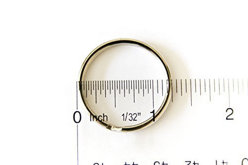 1000pcs - 32mm Nickel Plated Steel Key Rings Split Rings Heavy Duty ...