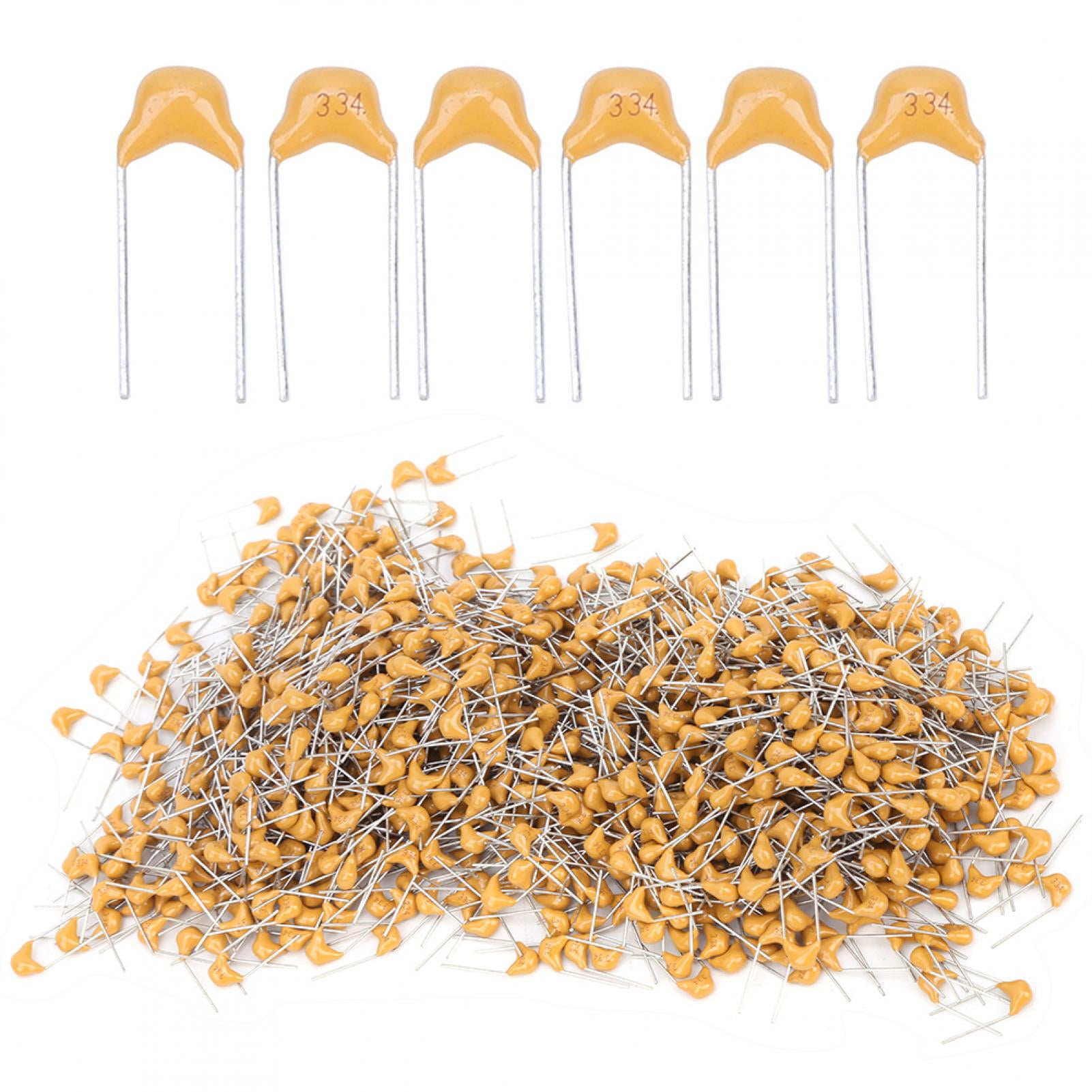 1000pcs, 5.08MM, 50V, 0.33UF, 10% Tolerance, Ideal for Low Power ...