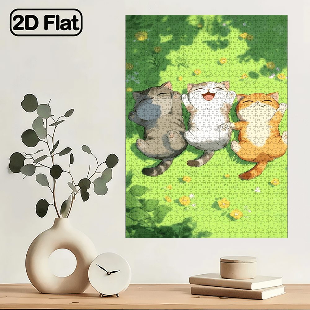 A 1000pcs Adult Mini Jigsaw Puzzle Featuring Three Kittens, High ...