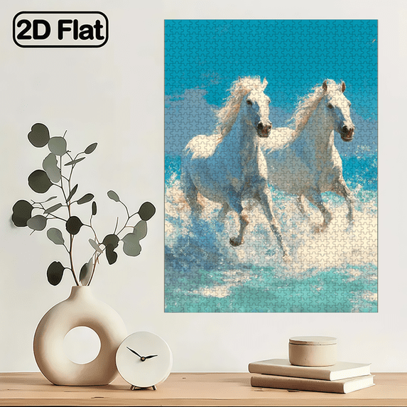 (1000pcs) Adult Mini Puzzles, with Galloping Horse Design - Scratch ...