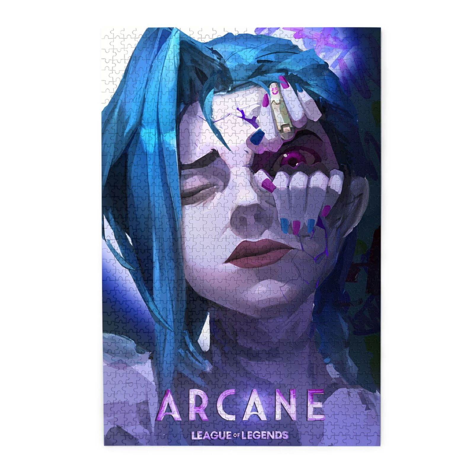 1000pcs Arcane Blue Jinx Jigsaw Puzzles Cartoon Anime Picture Puzzle ...