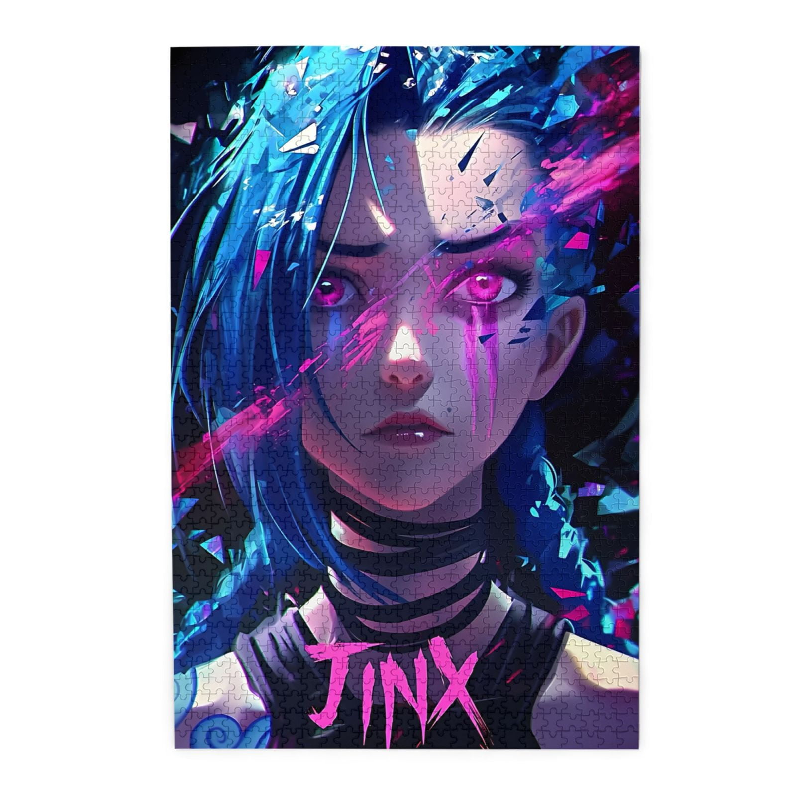 1000pcs Arcane Blue Jinx Jigsaw Puzzles Cartoon Anime Picture Puzzle ...