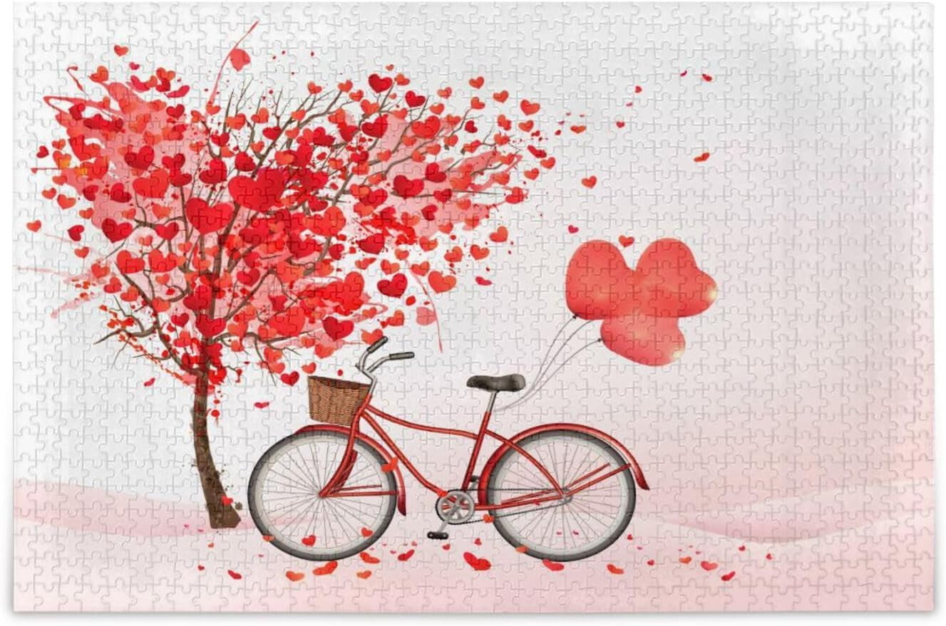 1000pcs Bicycle Bike Wooden Jigsaw Puzzle for Adults Teens Kids, Fun ...
