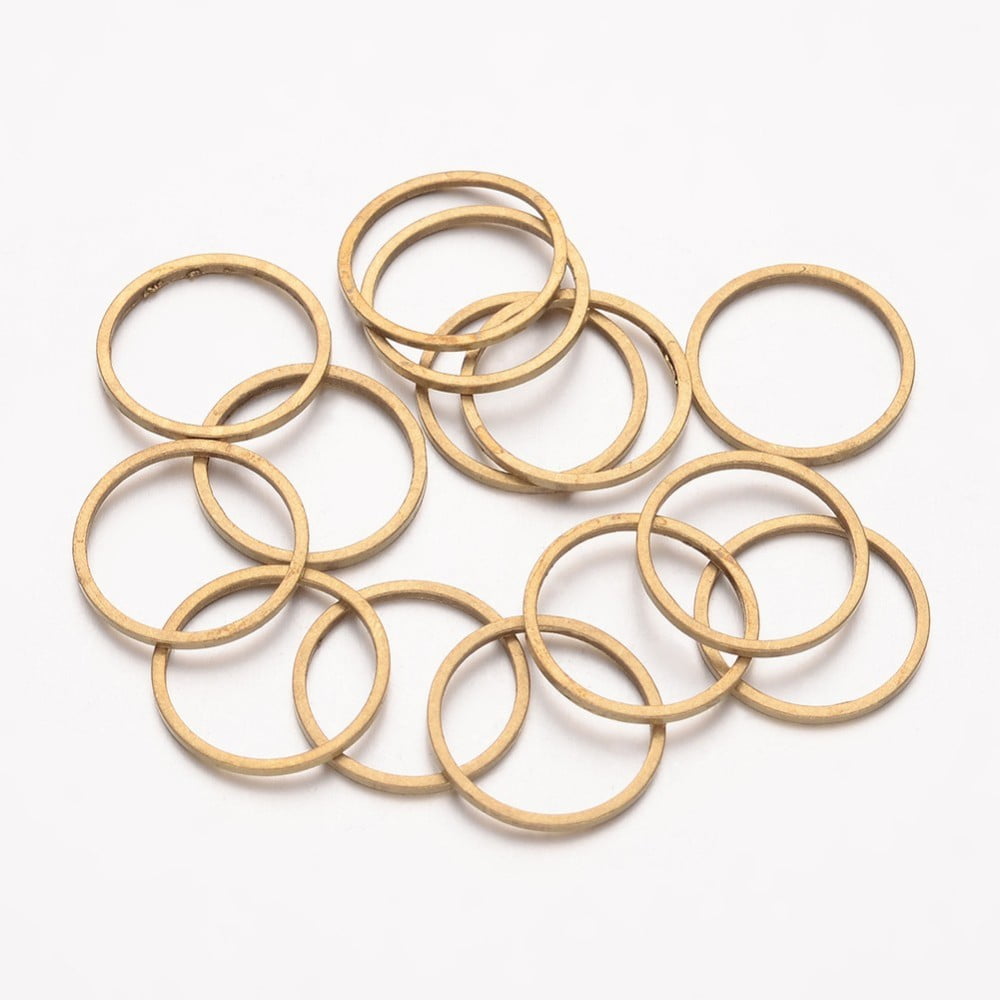 1000pcs Brass Link Rings Raw(Unplated) Nickel Free about 14mm in ...