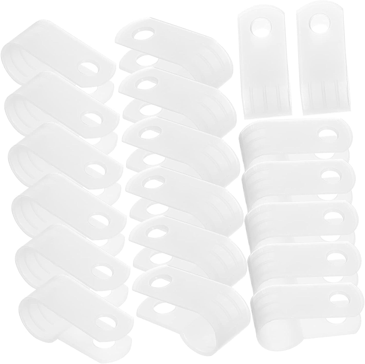 1000pcs Mounting Plastic Clips Outdoor Cord Wire Clamp Cable Rope Light ...