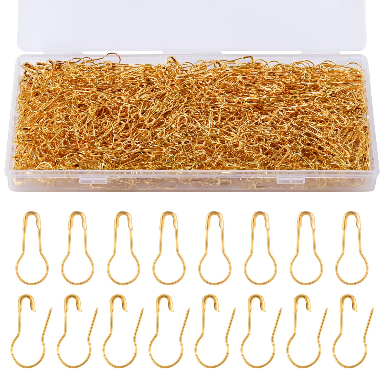 1000pcs Gourd Safety Pins, 0.87in Metal Bulb Pins for Crafts Calabash ...