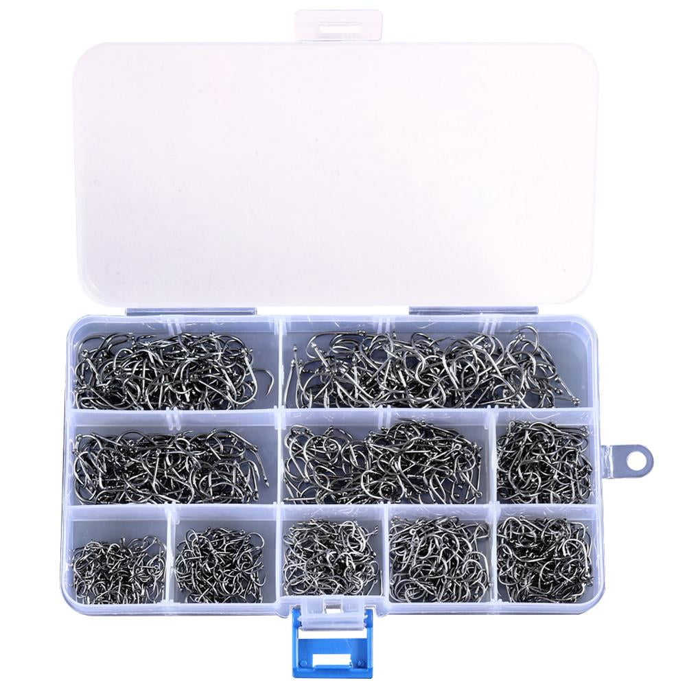 1000pcs Ise Fish Hooks With Ring And Tube, Mixed Fishing Hooks With ...