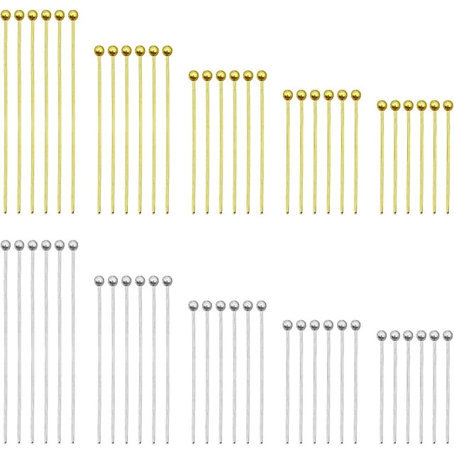 1000pcs Jewelry Head Pins Kit for Jewelry Making,Ball Head Pins Beading ...