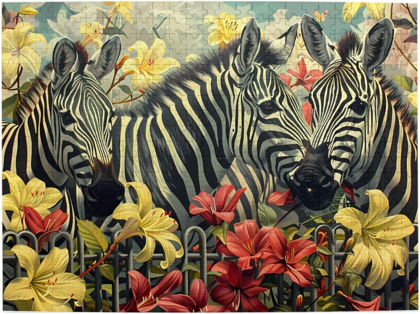 1000pcs Jigsaw Puzzles for Adults Teens,Zebra Jigsaw Puzzle Educational ...