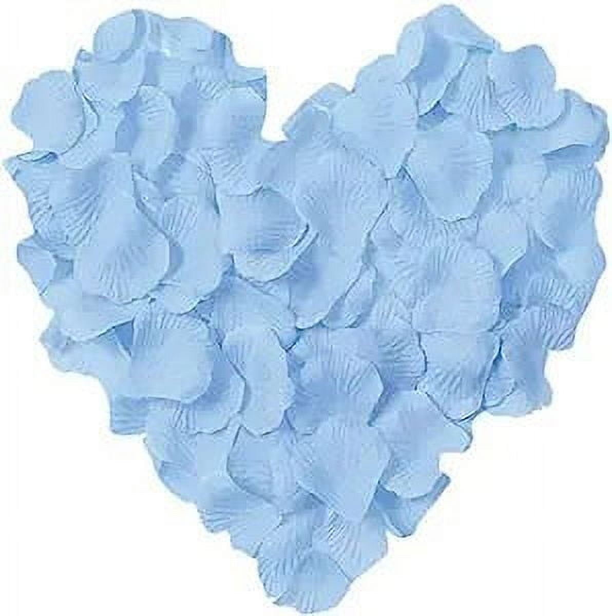 JustSave4U 1000pcs Light Blue Silk Rose Petals, Romantic Wedding, Party ...