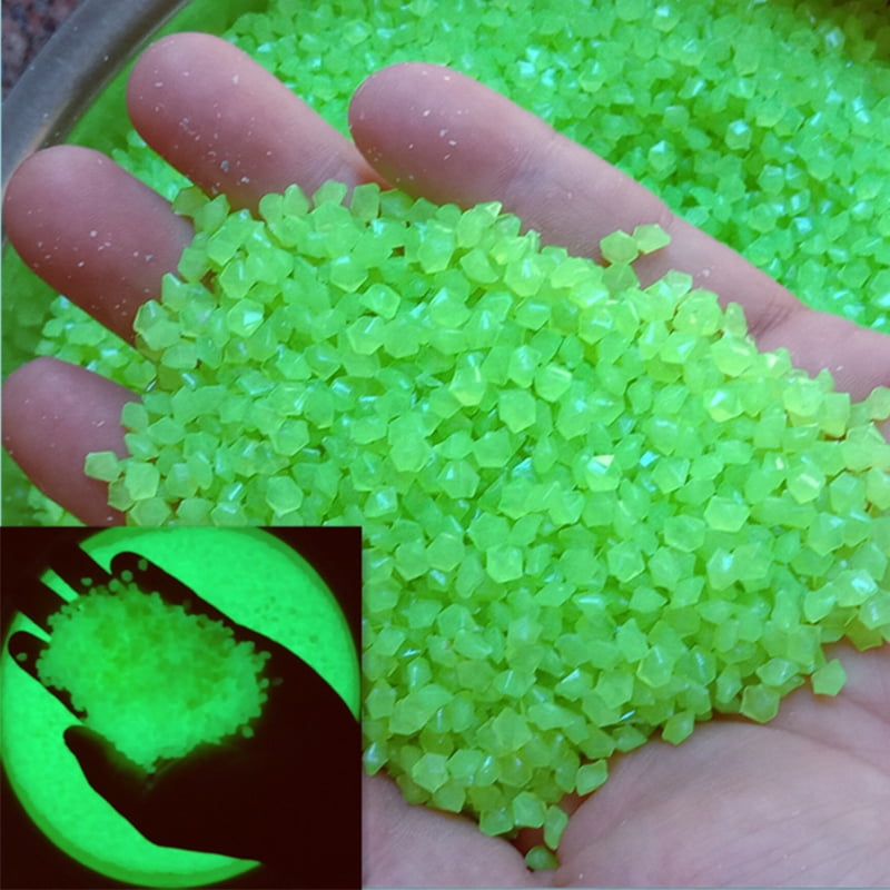 1000pcs Luminous Sand Glow In Dark Pebbles Stone Home Garden Outdoor ...
