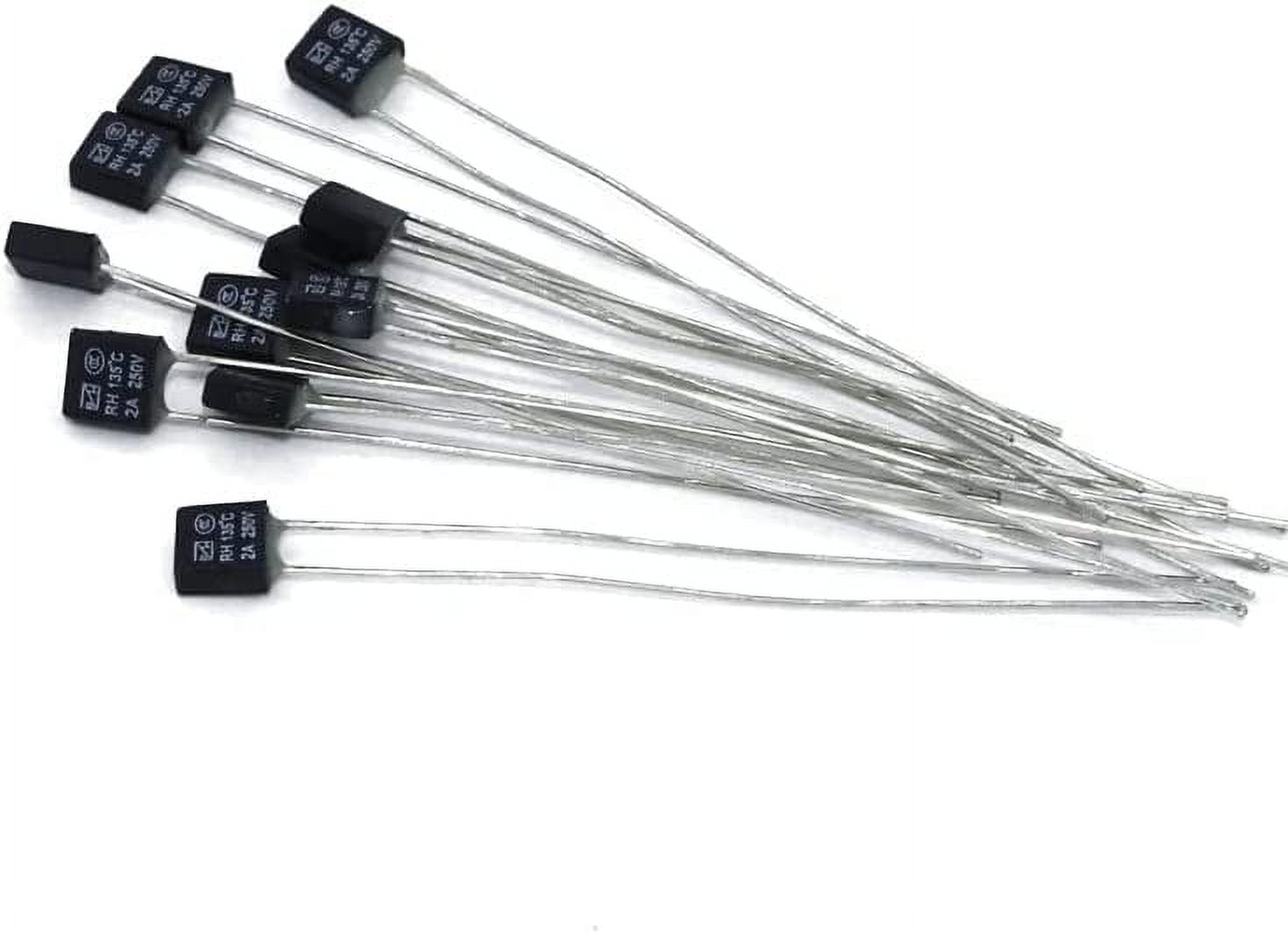 1000pcs New RH 102 105 115 125 130 135 145 Degree Thermal Fuse 2A 250V ...