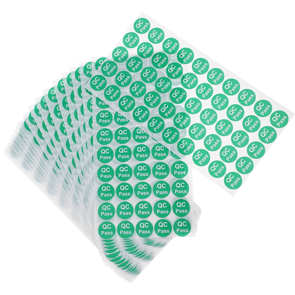 1000pcs Passed Stickers 20mm Round Adhesive Labels Quality Control ...