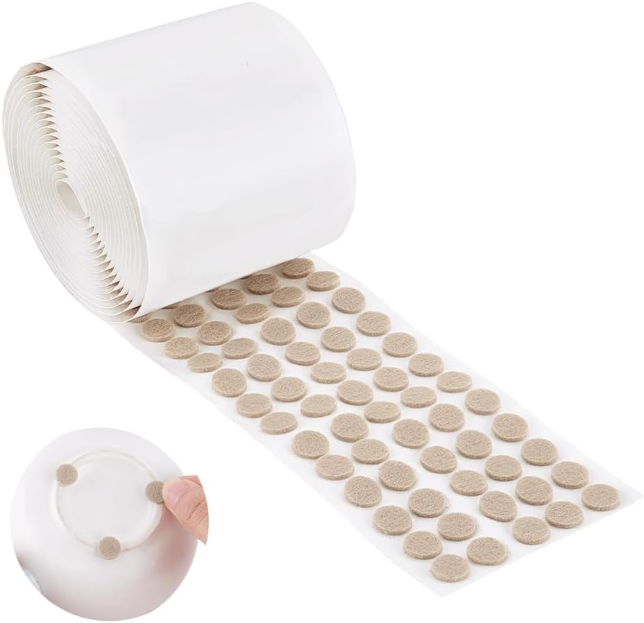 1000pcs Self Adhesive Felt Pads Cabinet Door Bumpers 10mm Small Beige ...