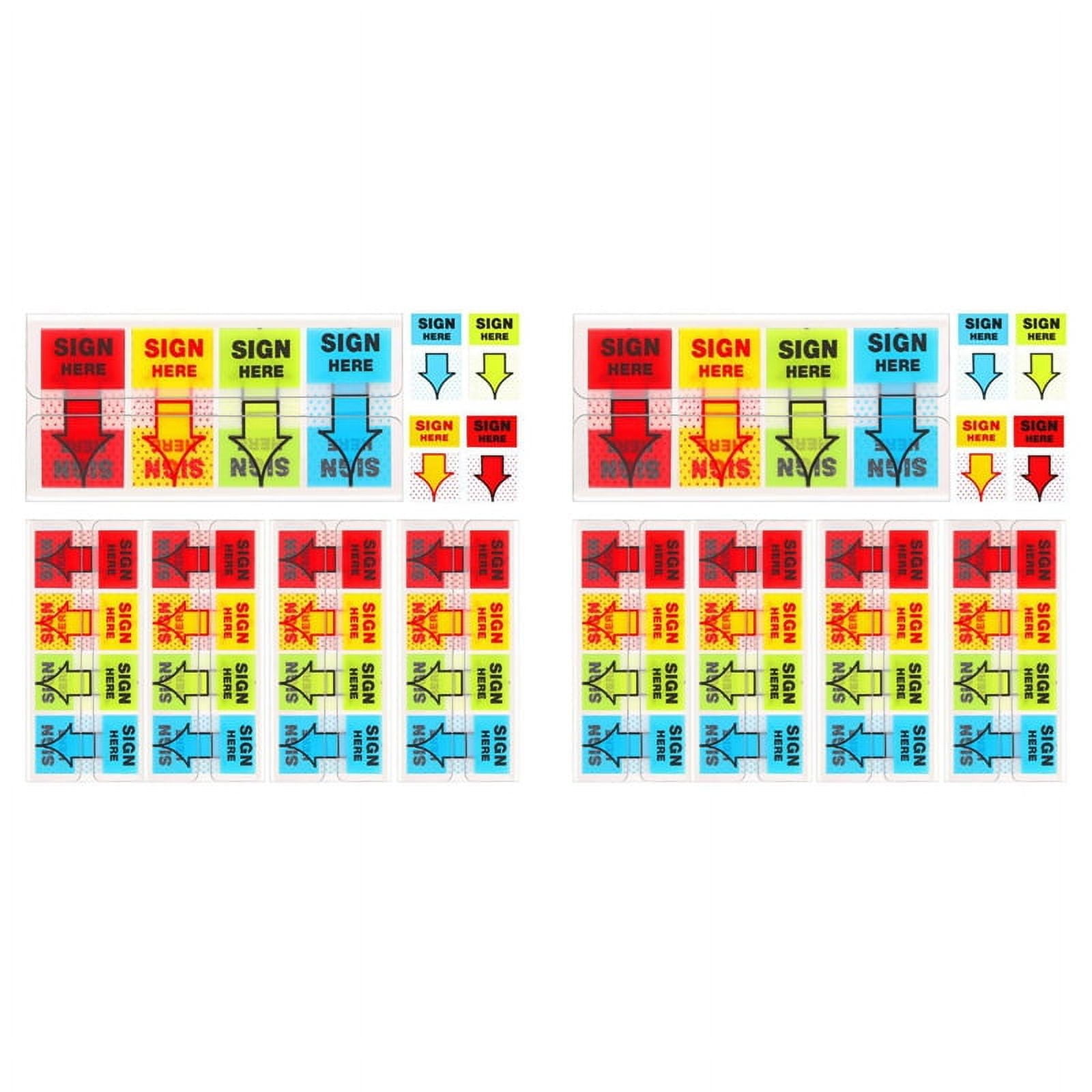 1000pcs Sign Here Stickers,Labels Stickers Adhesive Tabs Post Flags for ...