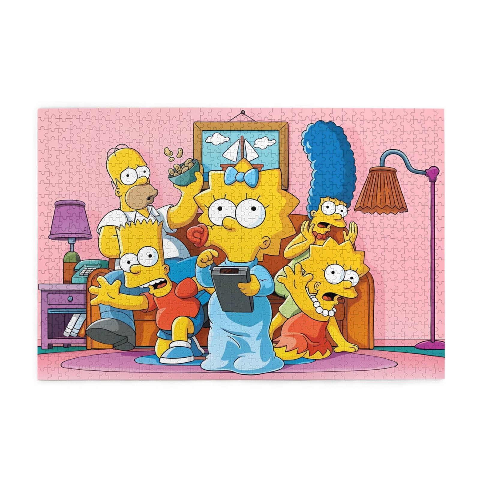 1000pcs The Simpsons Jigsaw Puzzles Cartoon Anime Picture Puzzle ...