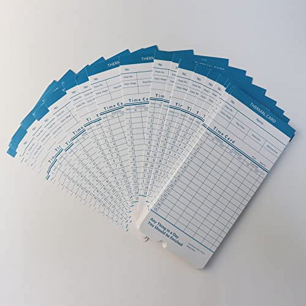 1000pcs Thermal Paper Time Cards,Monthly, 2-Sided,7.3×3.3inches Weekly ...