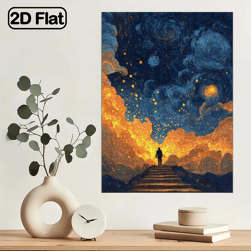 1000pcs Van Gogh Inspired "Starry Night" Puzzle Galaxy Art and Time ...