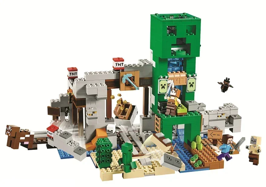 1000pcs my world Mountain cave Village building blocks chicken coop ...