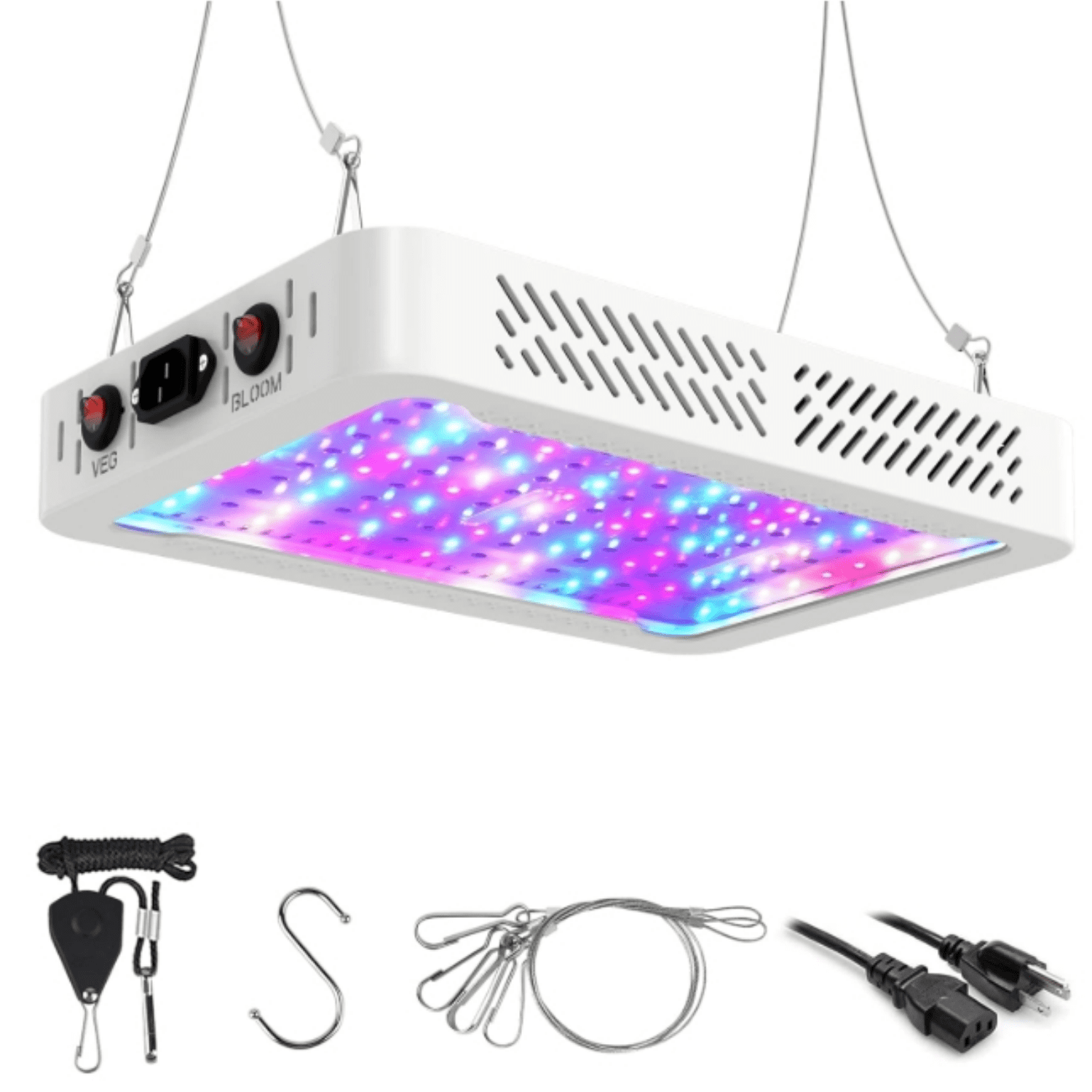 1000w LED Grow Light for Indoor Plants Full Spectrum, Upgrade Dual ...