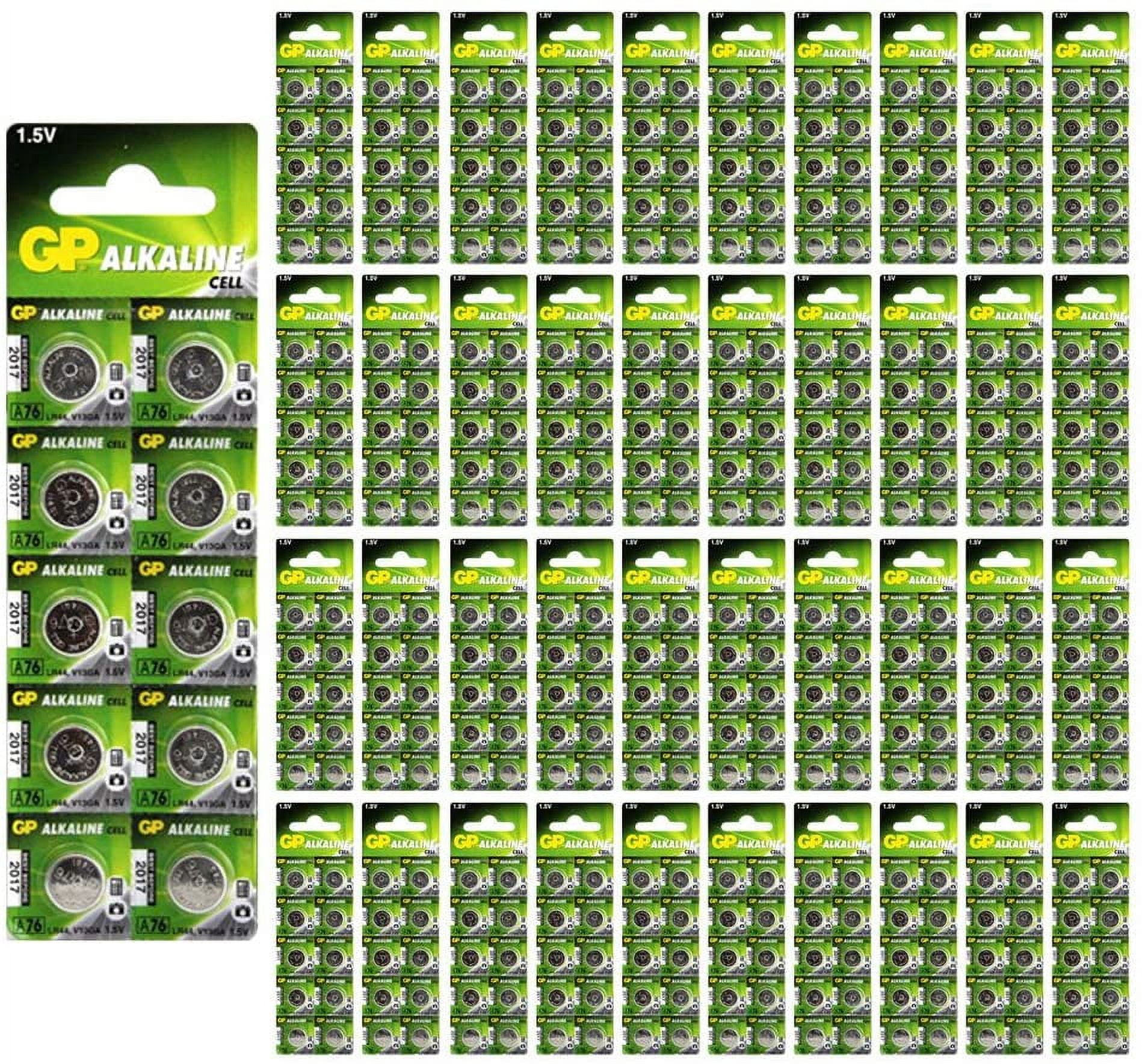 1000x GP A76 Batteries Alkaline LR44 1.5V AG13 A76 SR44 357 Coin Button ...