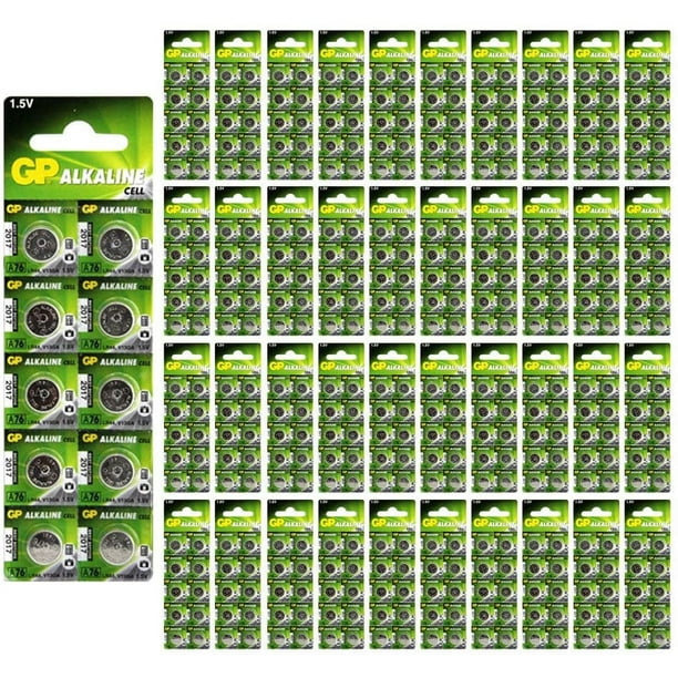 1000x GP A76 Batteries Alkaline LR44 1.5V AG13 A76 SR44 357 Coin Button ...