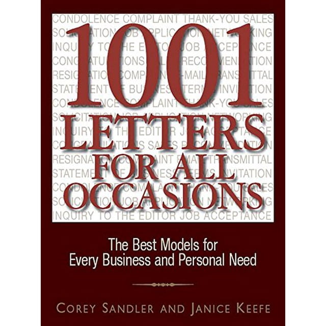 Pre-Owned 1001 Letters For All Occasions: The Best Models for Every ...