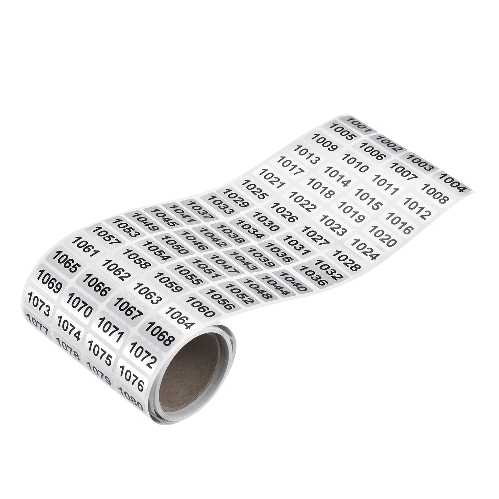 1,001 to 2,000 Consecutive Number Stickers Inventory Label Black ...