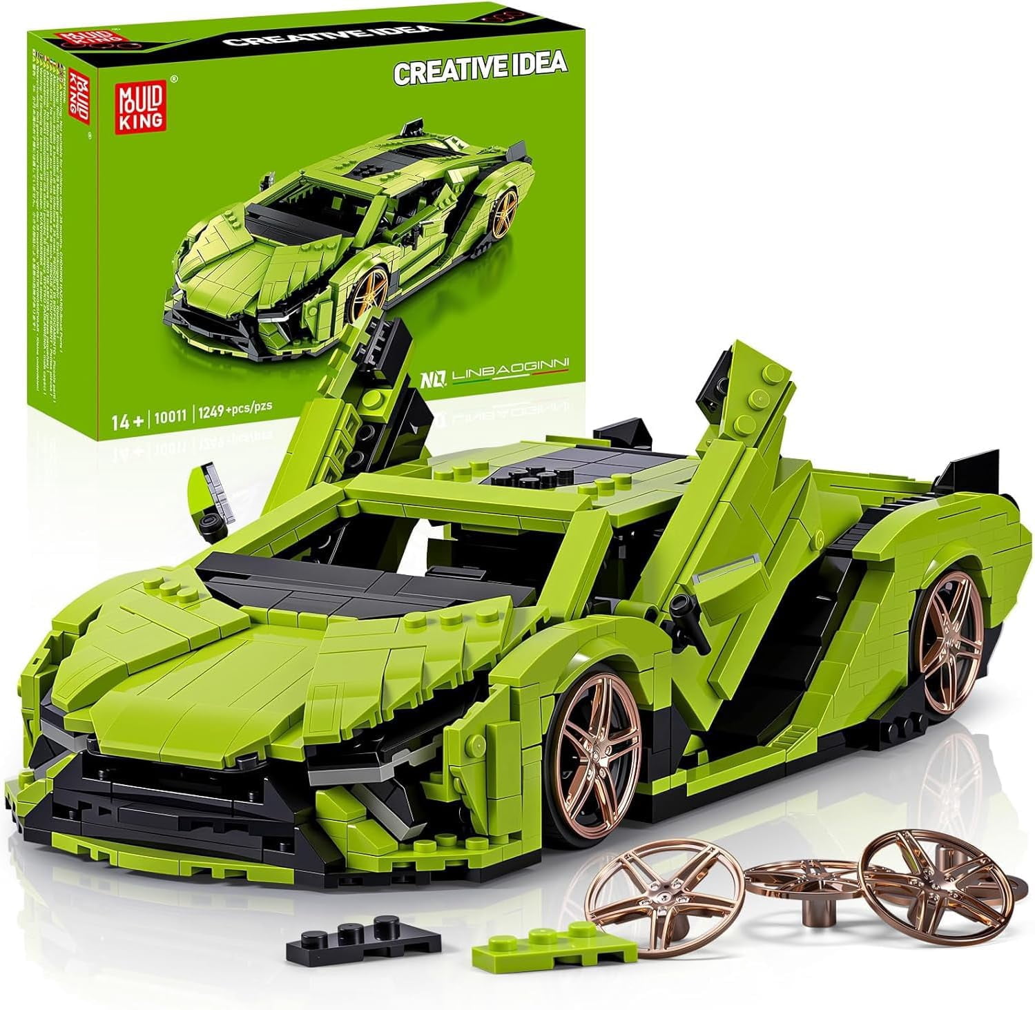 10011 Sián FKP 37 Car Building Sets, 1249-Piece MOC Classic Sports Car ...