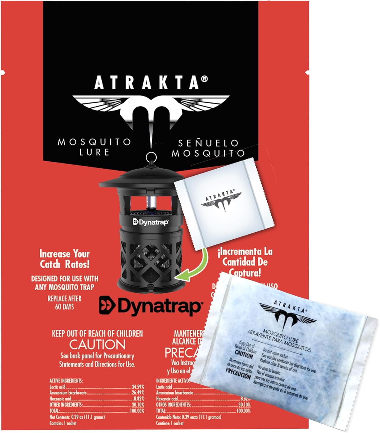 100611 Atrakta Mosquito Lure Sachet for Any Insect Trap, Lasts 60 Days, Mosquito Trap Attractant ...