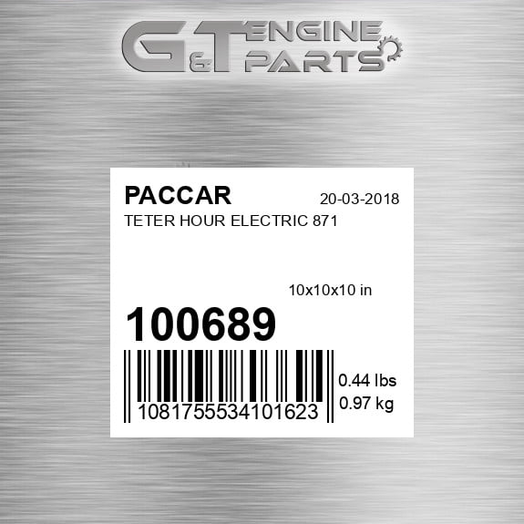 100689 TETER HOUR ELECTRIC 871 fits Paccar (New OEM) - Walmart.com
