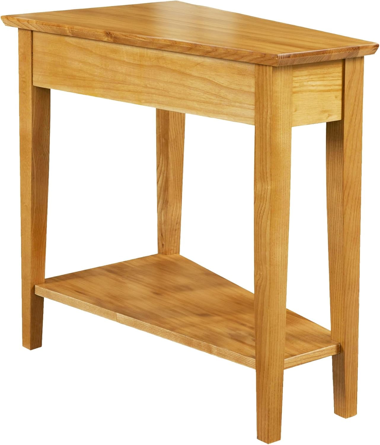 10074-DS Recliner Wedge Side Table with Shelf, Desert Sand - Walmart.com