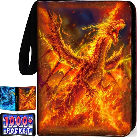 1008 Card Binder 9 Pocket, 3-Ring Trading Card Binder with 56 Page ...