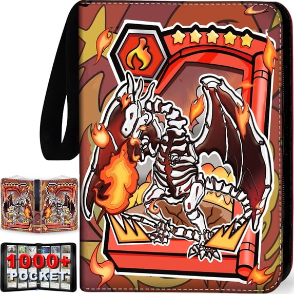 1008 Card Binder 9 Pocket (Bone of CHAR) 3-Ring Trading Card Binder ...