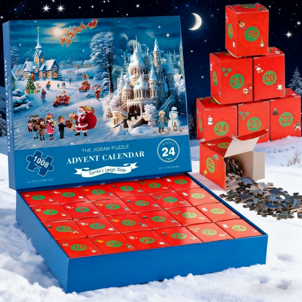 1008 Pieces Christmas Jigsaw Advent Calendar 2025 - Advent Calendar ...