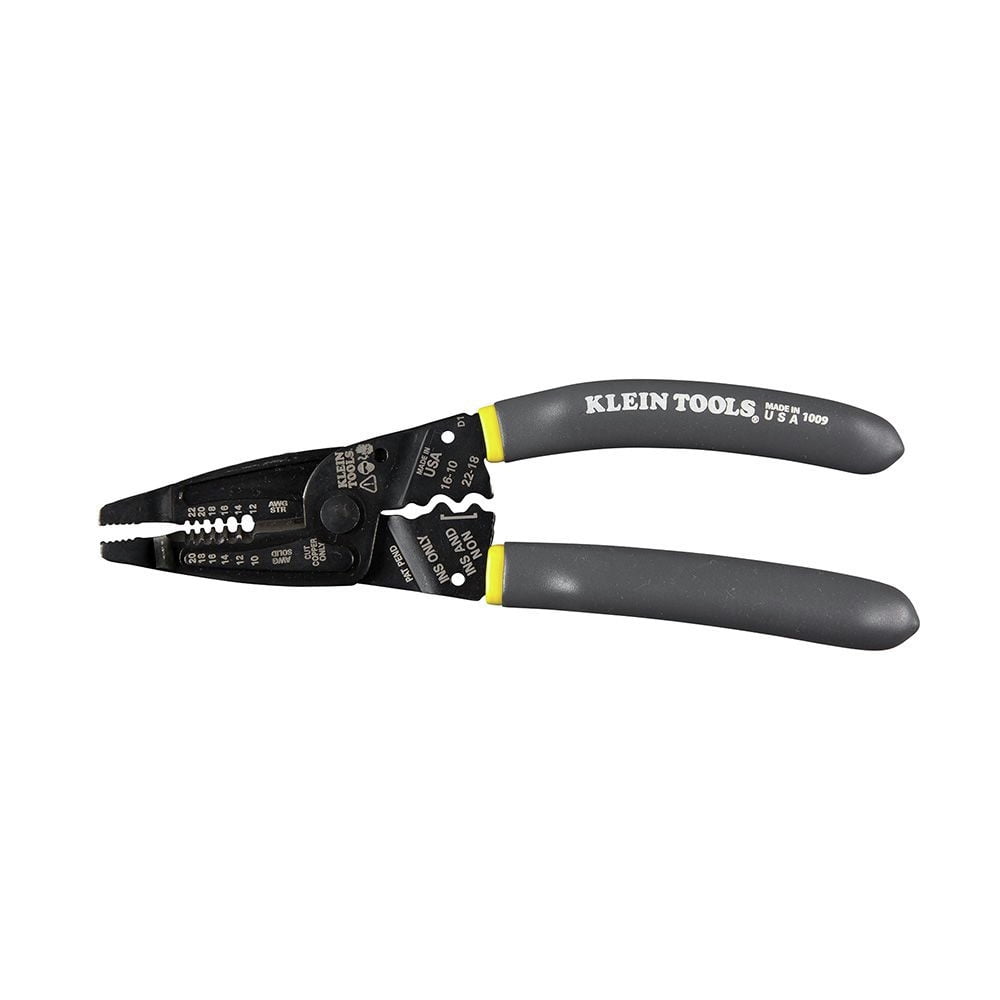 Klein Tools, Long-Nose Wire Stripper Crimper, 1009, for 10-20 AWG ...